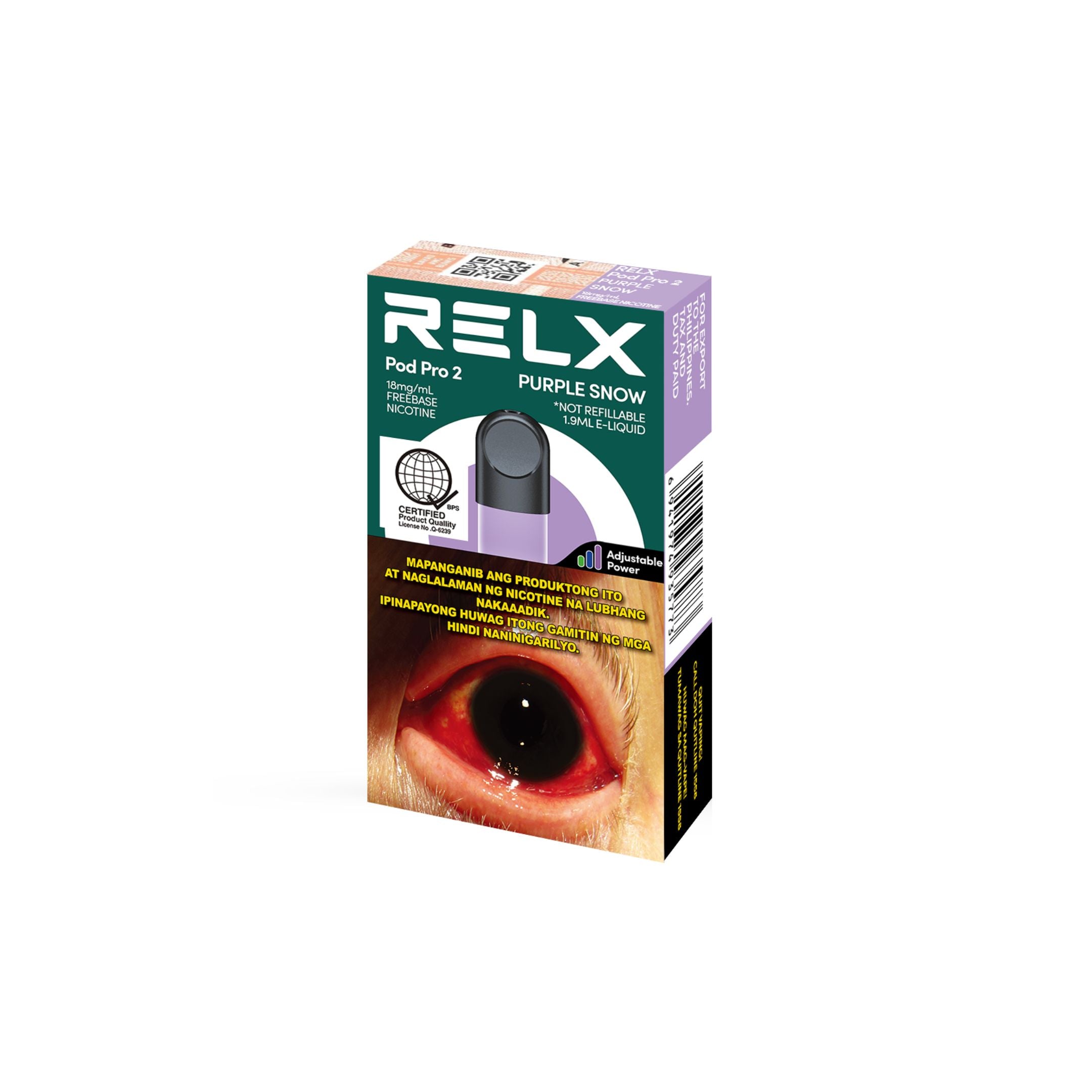 Buy RELX Pod Pro 2 Purple Snow 18mg/mL Nicotine | RELX Philippines
